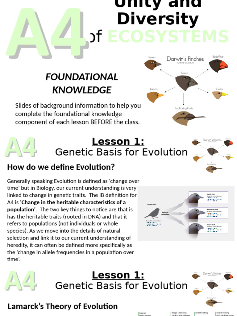 A4 Foundational Knowledge | PDF | Evolution | Heredity