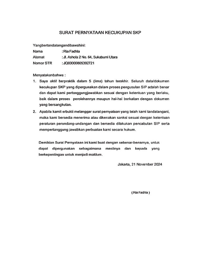 Kecukupan SKP-1 | PDF