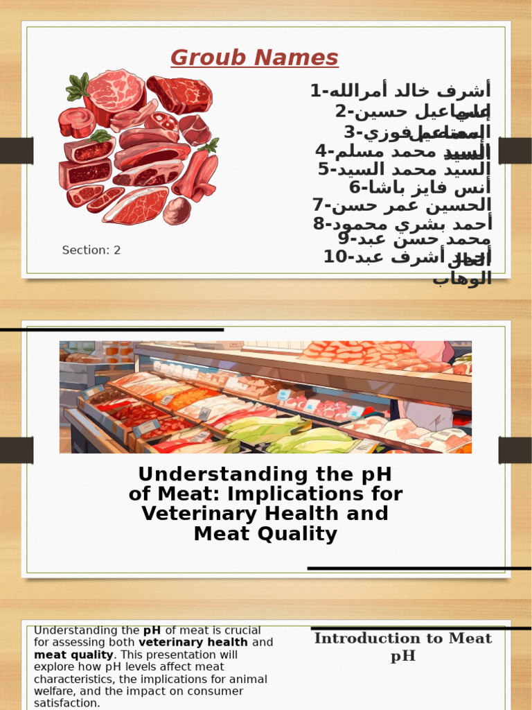 Presentation of PH of Meat ? | PDF | Meat | Ph