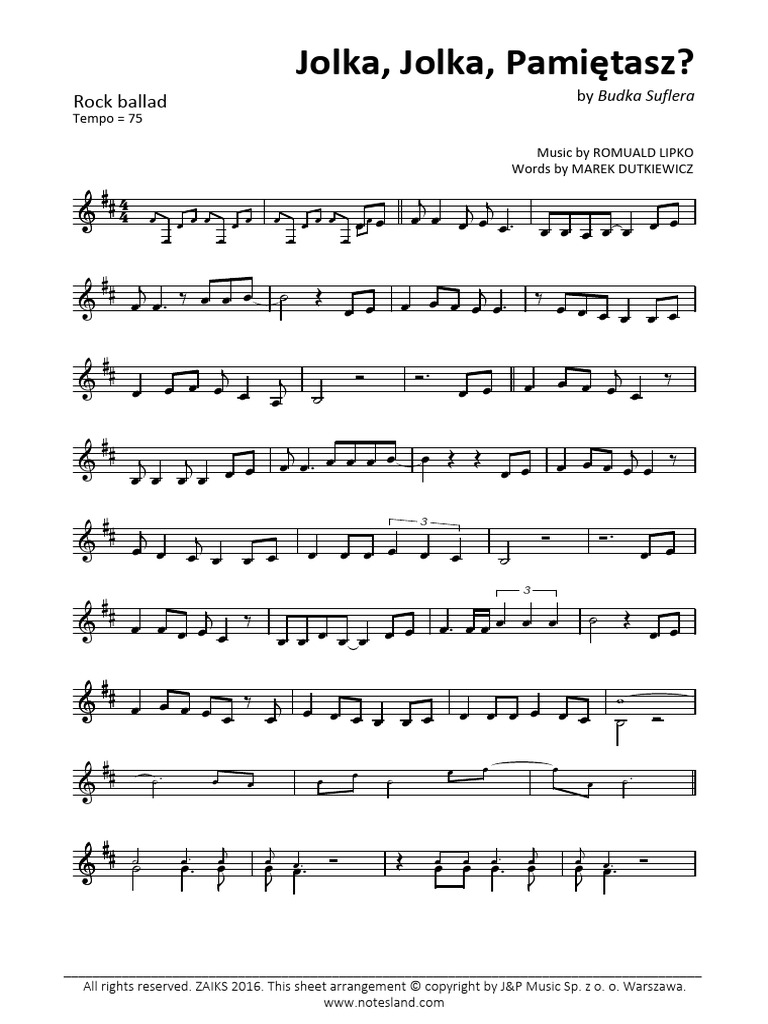 Jolka Jolka Pamiętasz Budka Suflera Keyboard Ak B NL 77160114 | PDF