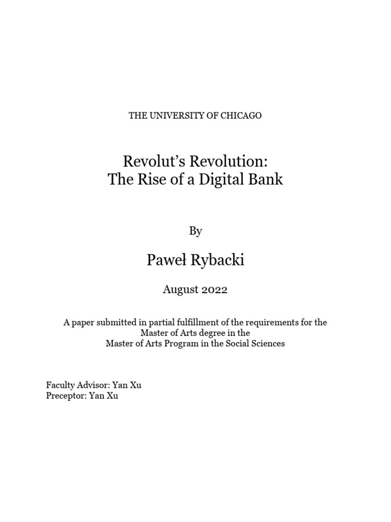 Rybacki Pawel Masters Revolut | PDF | Banks | Visa Inc.
