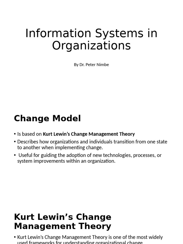 Lewin's Change Model (IS) | PDF | Change Management | Business