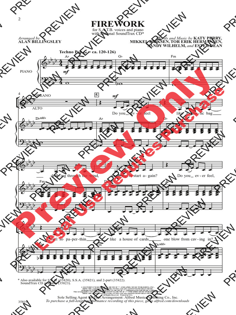 Chase: Firework | PDF | Vocal Music