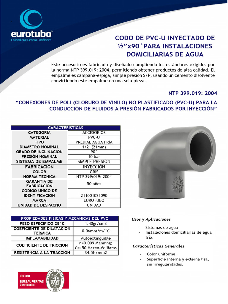 Ficha Tecnica Codo 90 2 | PDF