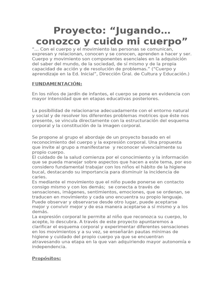 Proyect 2 | PDF | Educación de la primera infancia