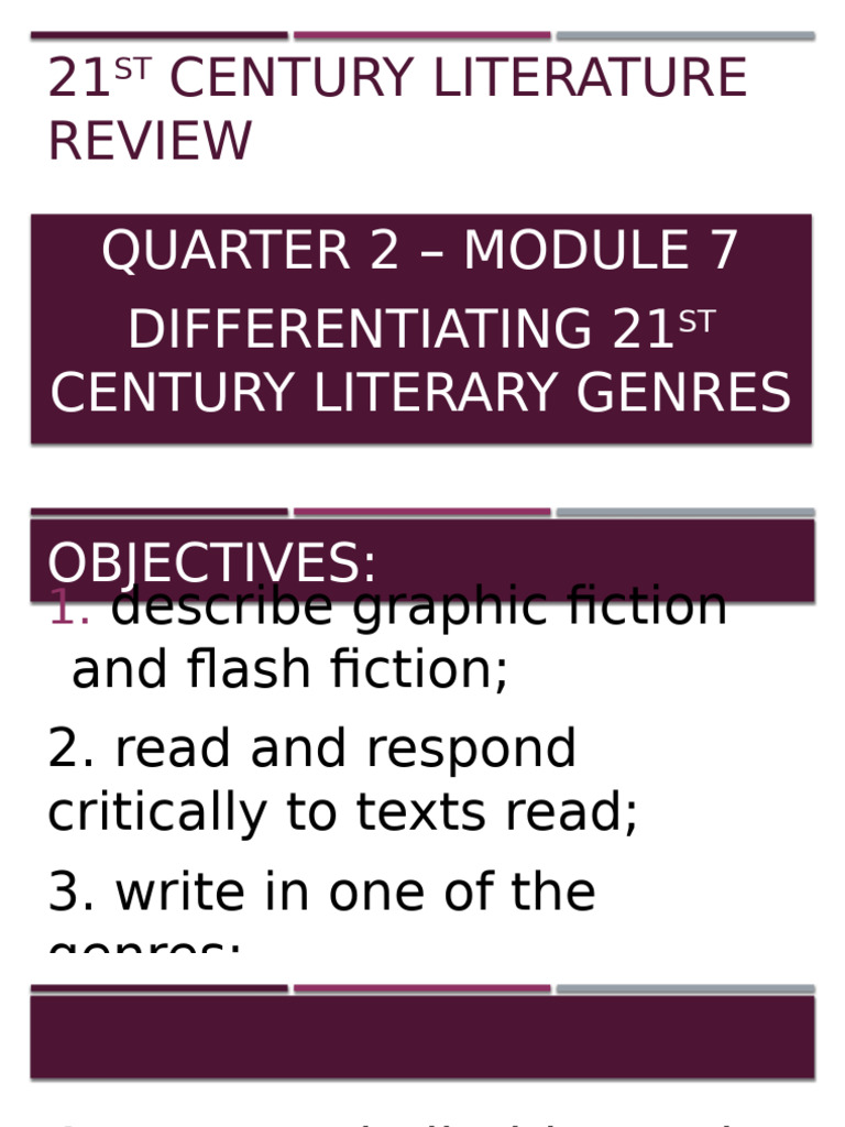 21st Century Literary Genres Explained | PDF | Novels | Genre
