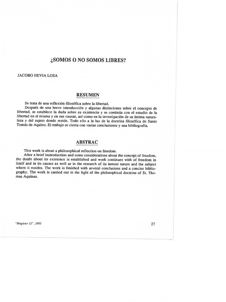 Cfernndezgarca, Somos o No Somos Libres | PDF