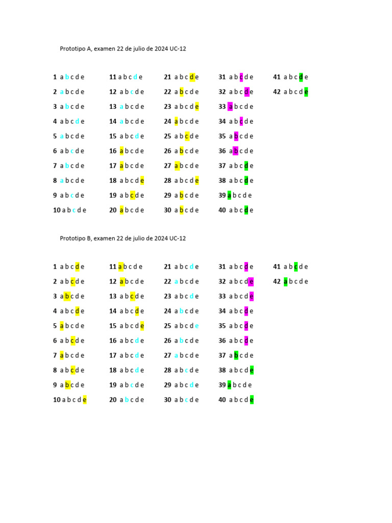 Prototipo Examen Julio 2024 | PDF