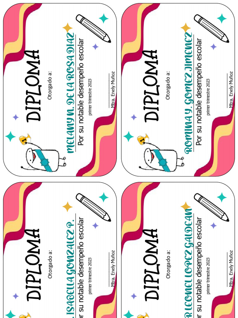 Diploma de Desempeño Escolar 2023 | PDF