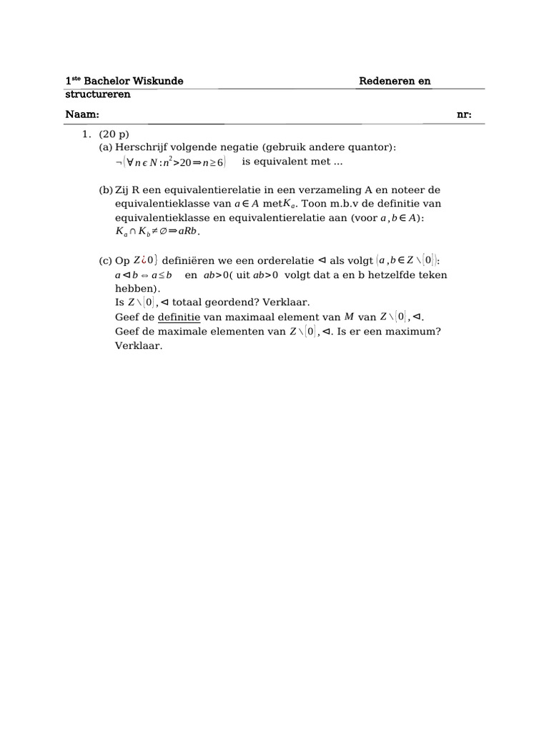 Redeneren en Structureren | PDF