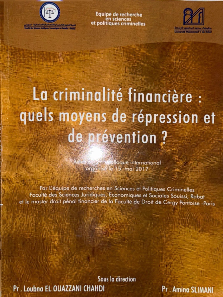 La Criminalité Financière Quels Moyens D | PDF