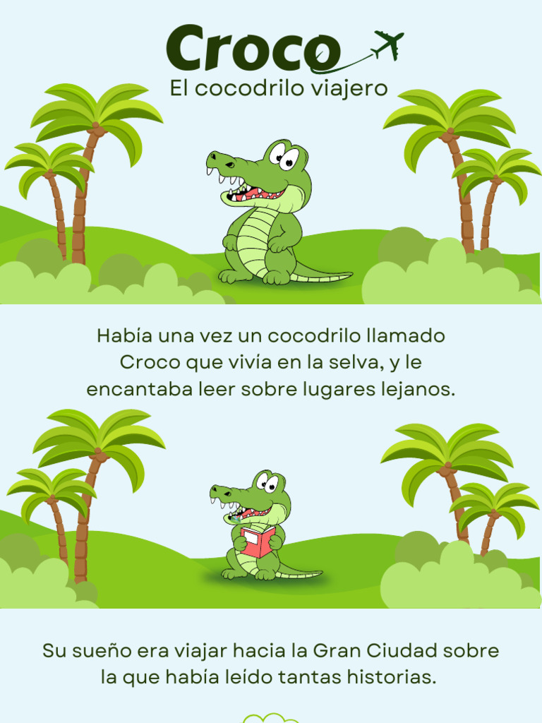 Cuento Infantil Croco El Cocodrilo Viajero Ilustrativo Colorido - 20250306 - 171322 - 0000 | PDF