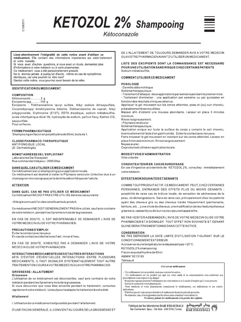 Ketozol Shampoo | PDF