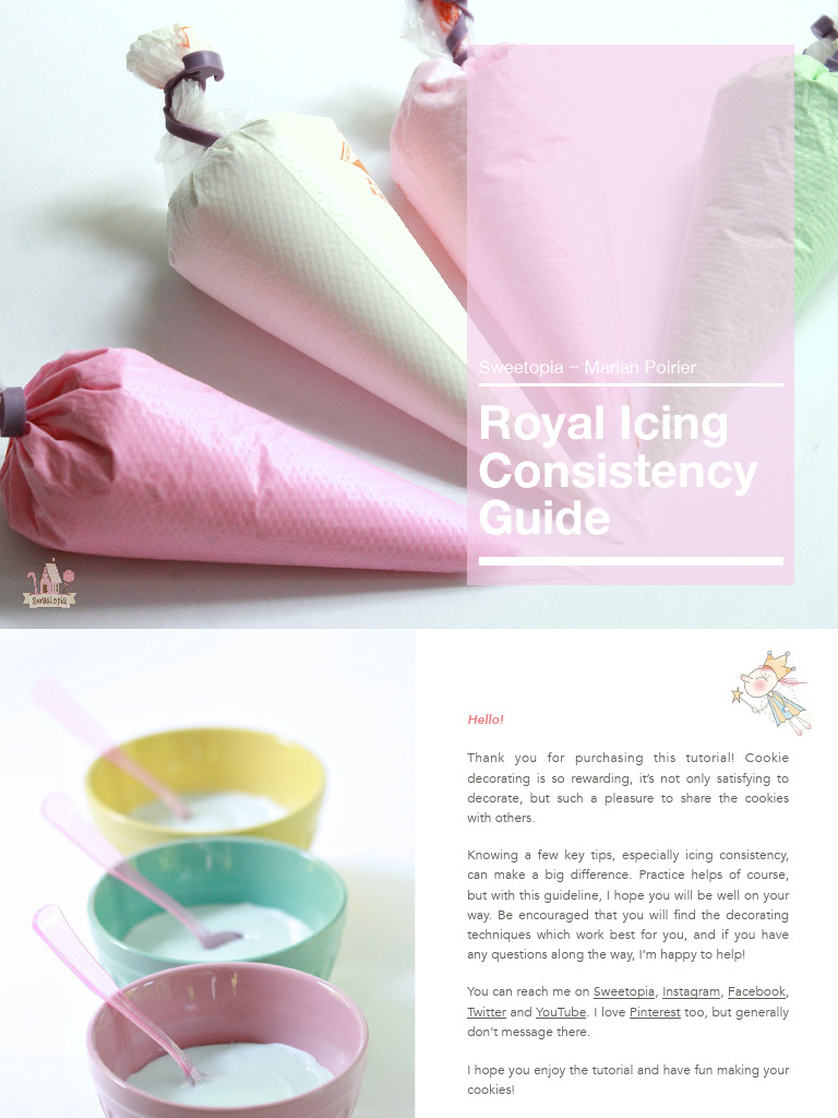 Royal-Icing-Consistency-Guide-Sweetopia | PDF | Spoon | Icing (Food)