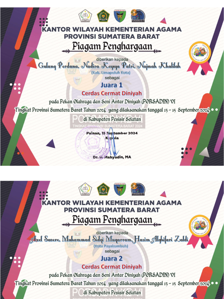 Piagam TTD | PDF