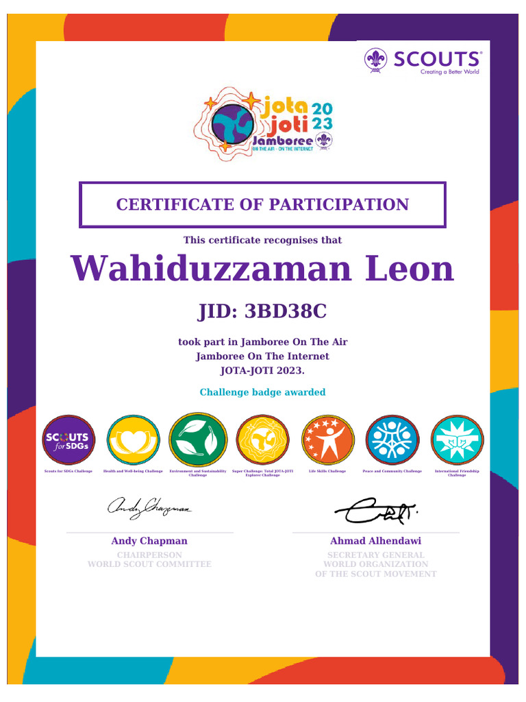 Jota Joti Certificate | PDF