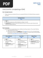 Completing a 1040: NGPF Answer Key | PDF | Irs Tax Forms | Public Finance