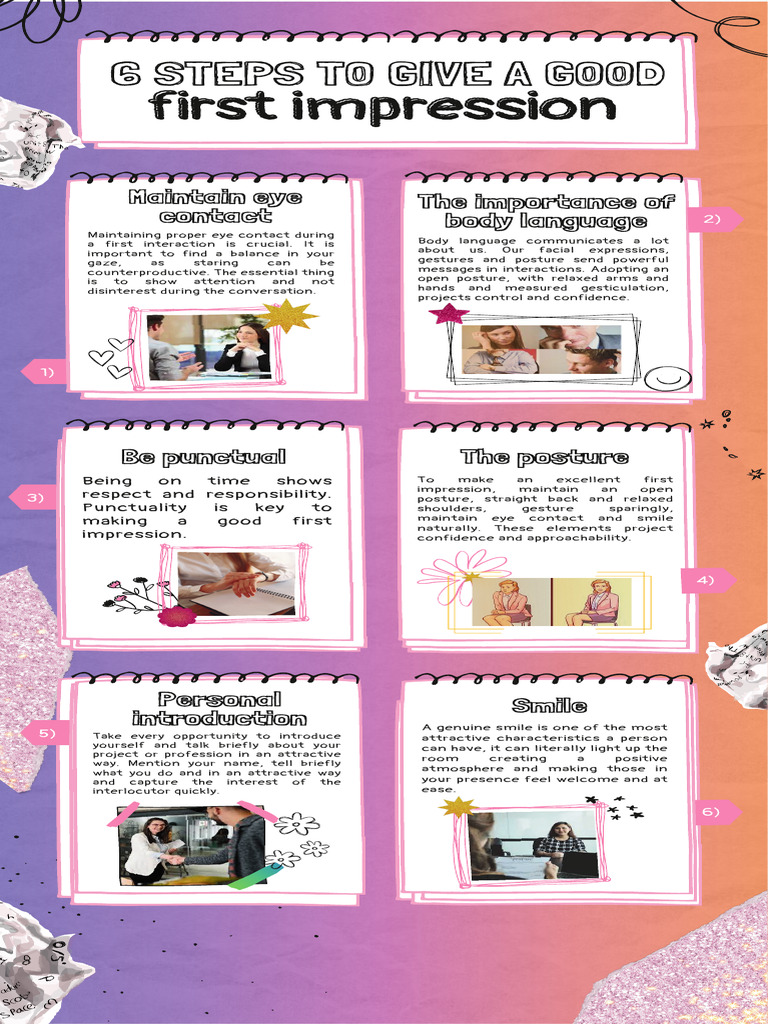 10 Steps To Give A Good First Impression | PDF | Body Language | Human Communication