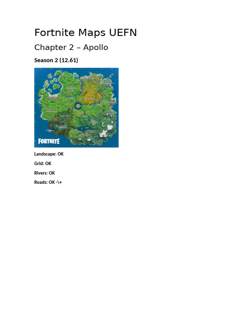Fortnite Chapters | PDF