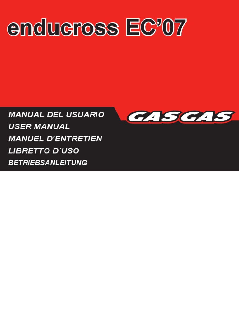 Gas Gas - 2007 Ec2t Manual en | PDF | Engines | Manufactured Goods