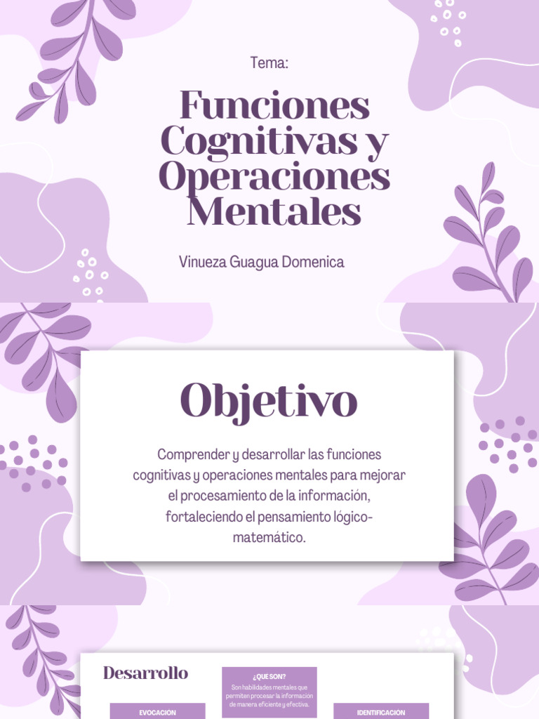 Funciones Cognitivas y Operaciones Mentales | PDF | Cognición | Mente