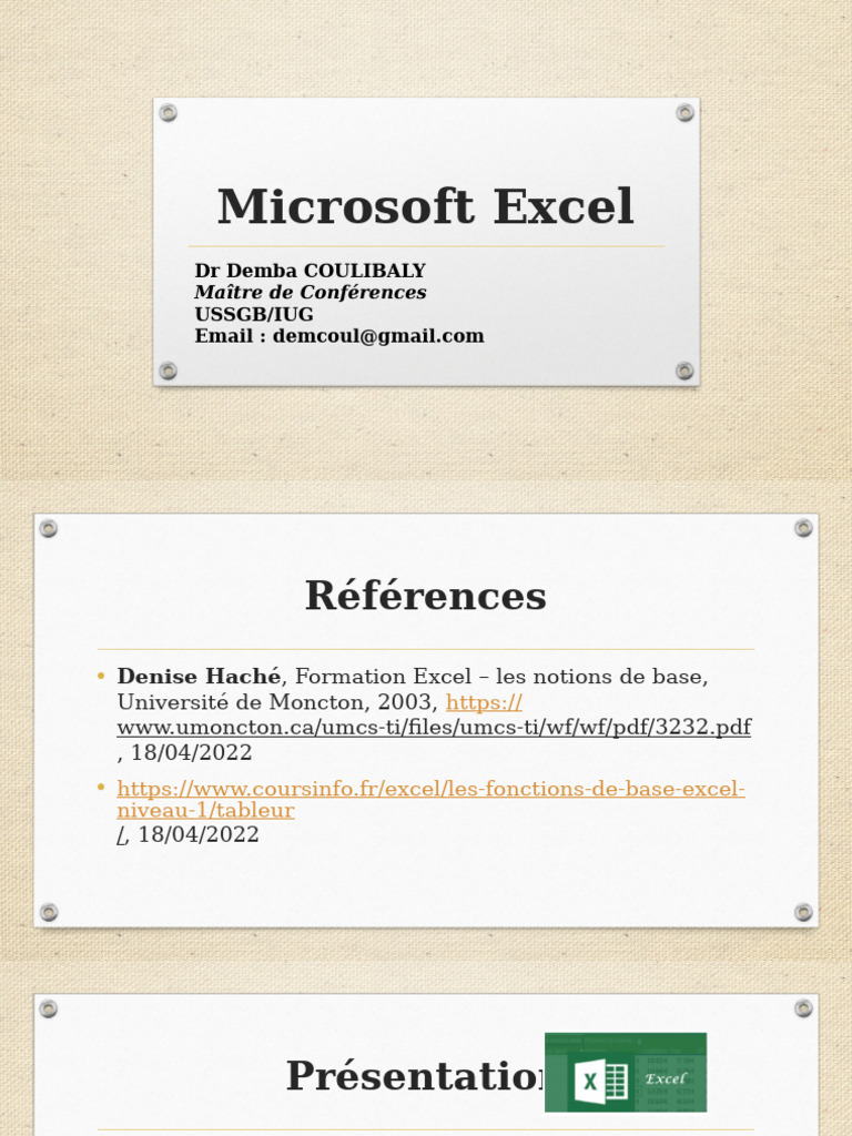 Introduction à Microsoft Excel | PDF | Microsoft Excel | Feuille de calcul
