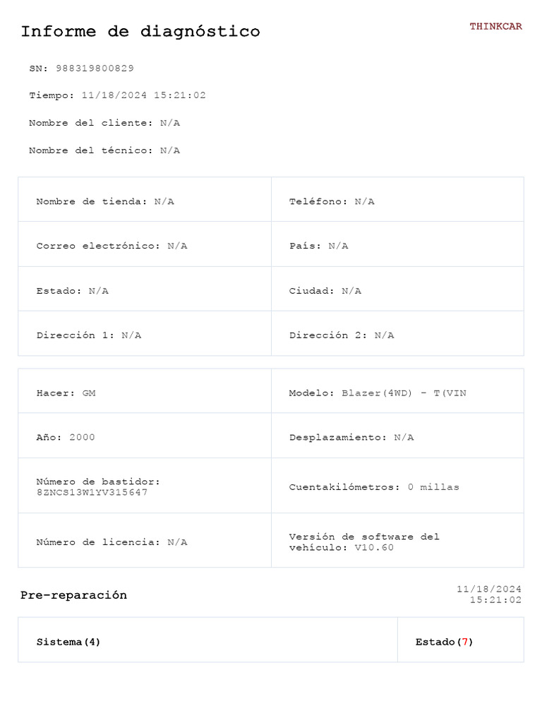 Informe Diagnostico | PDF