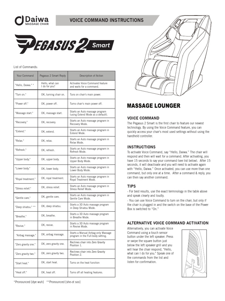 Pegasus 2 - Voice Control Flyer Eng | PDF