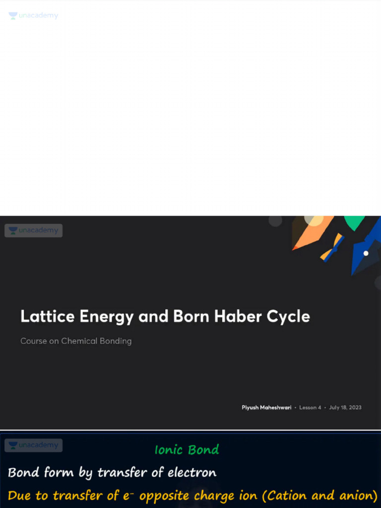 3.1extra Lattice - Energy - and - Born - Haber - Cycle - With - Anno | PDF