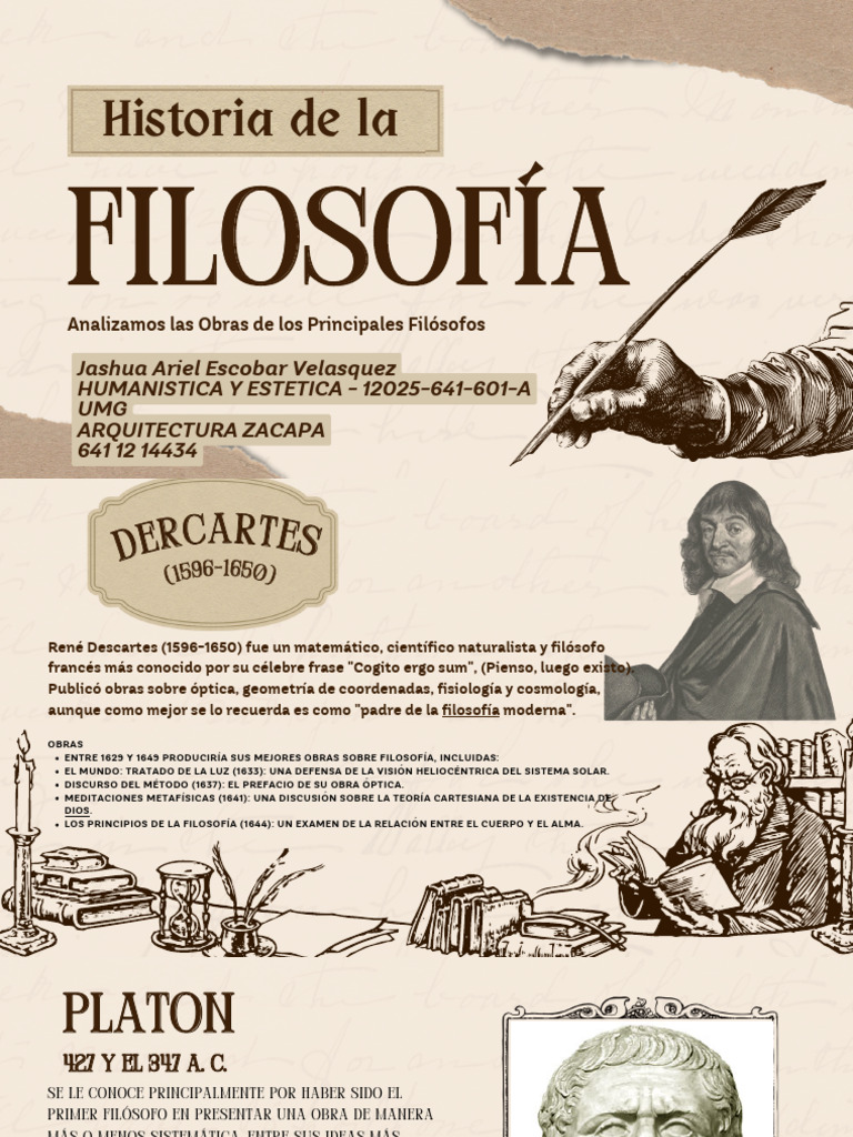 Presentación Diapositivas Historia de La Filosofía Collage Antiguo ...