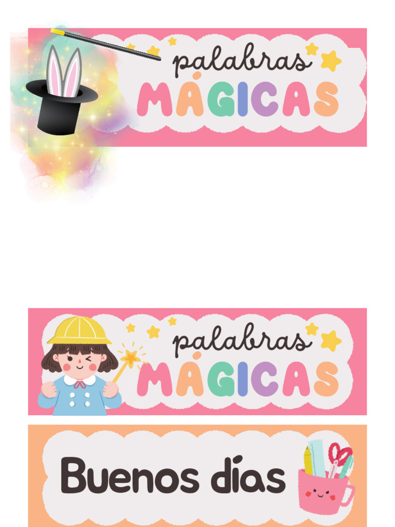 Carteles Palabras Magicas | PDF