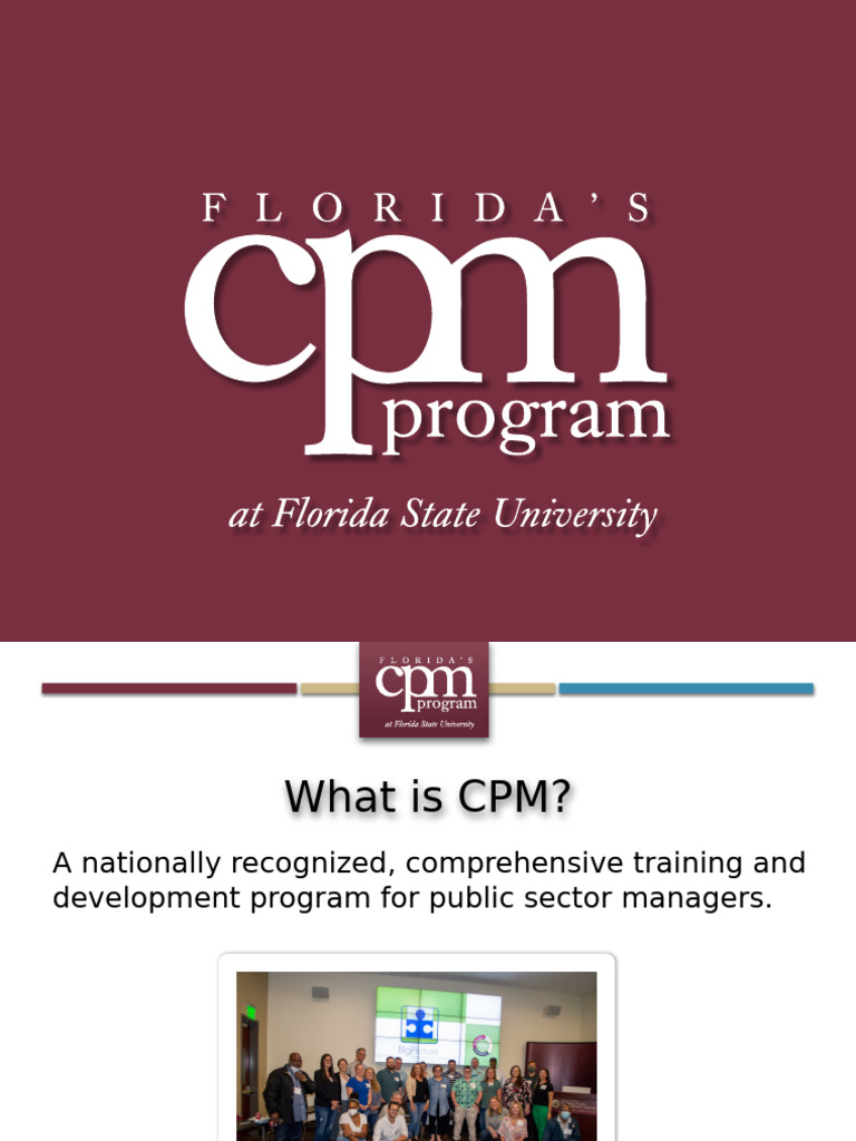 Florida Certified Public Manager Program | PDF | Cognition