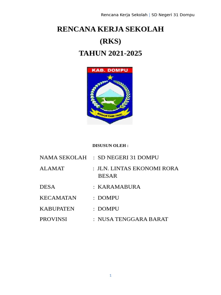 1 RKS SDN No 31 Dompu Fix | PDF