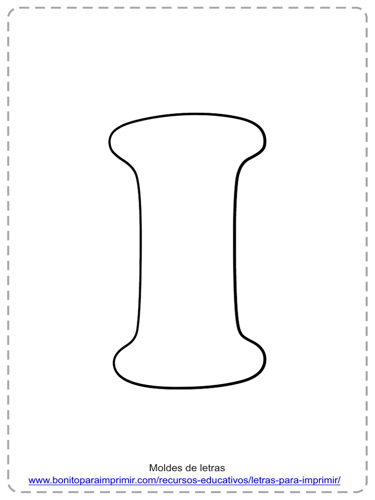Moldes de Letra I - Bonitoparaimprimir-2 | PDF