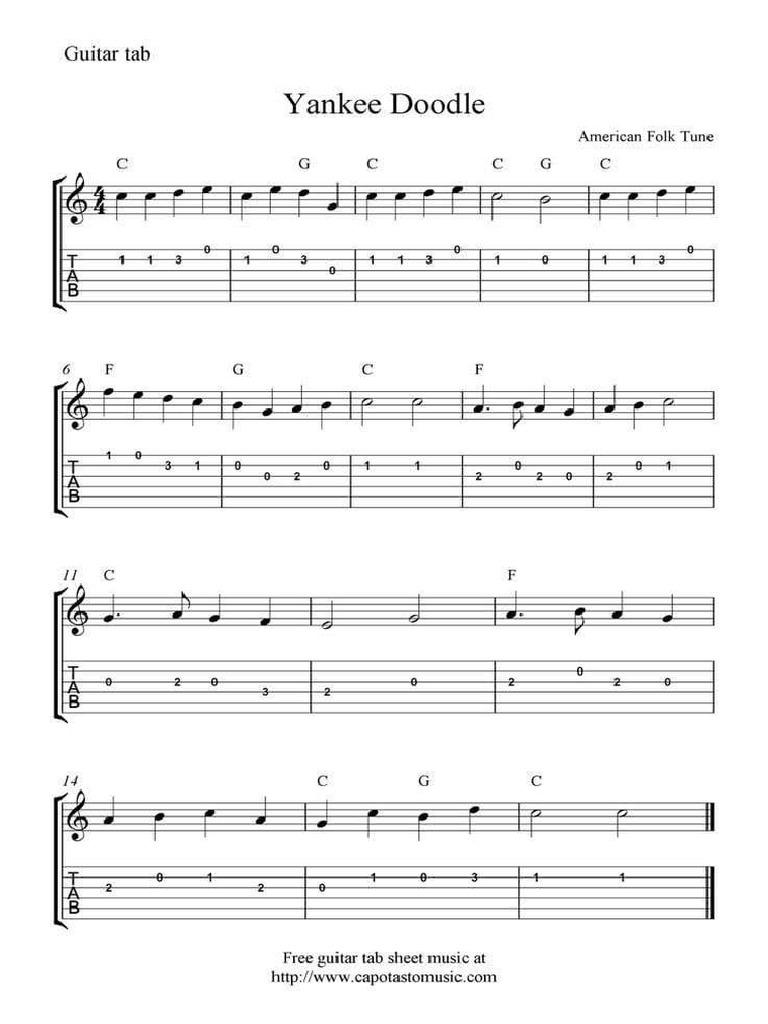 Yankee Doodle Tab | PDF