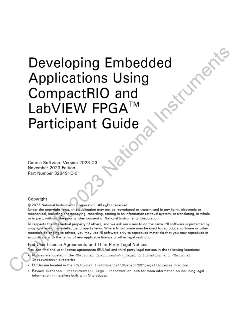 Developing Embedded Applications Using CompactRIO and LabVIEW FPGA - PG | PDF | Field ...