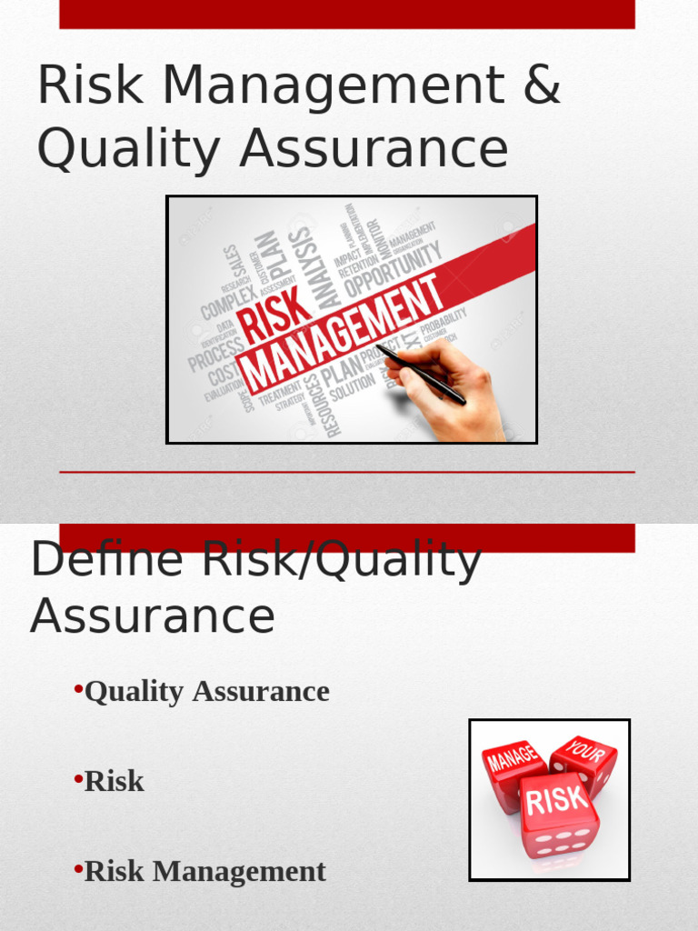 Lecture 6 - Risk Management - Quality Assurance-1 | PDF | Risk ...