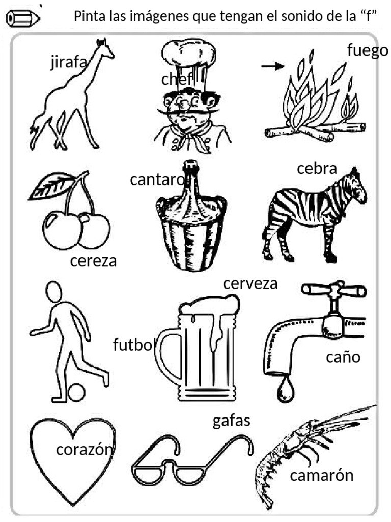 Letra F y Dictado | PDF