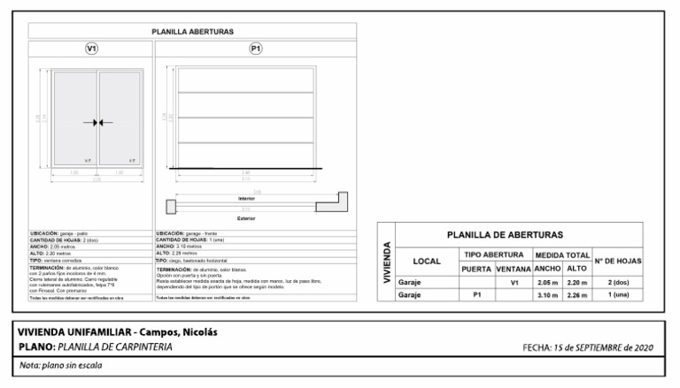 Planilla de Carpinteria | PDF