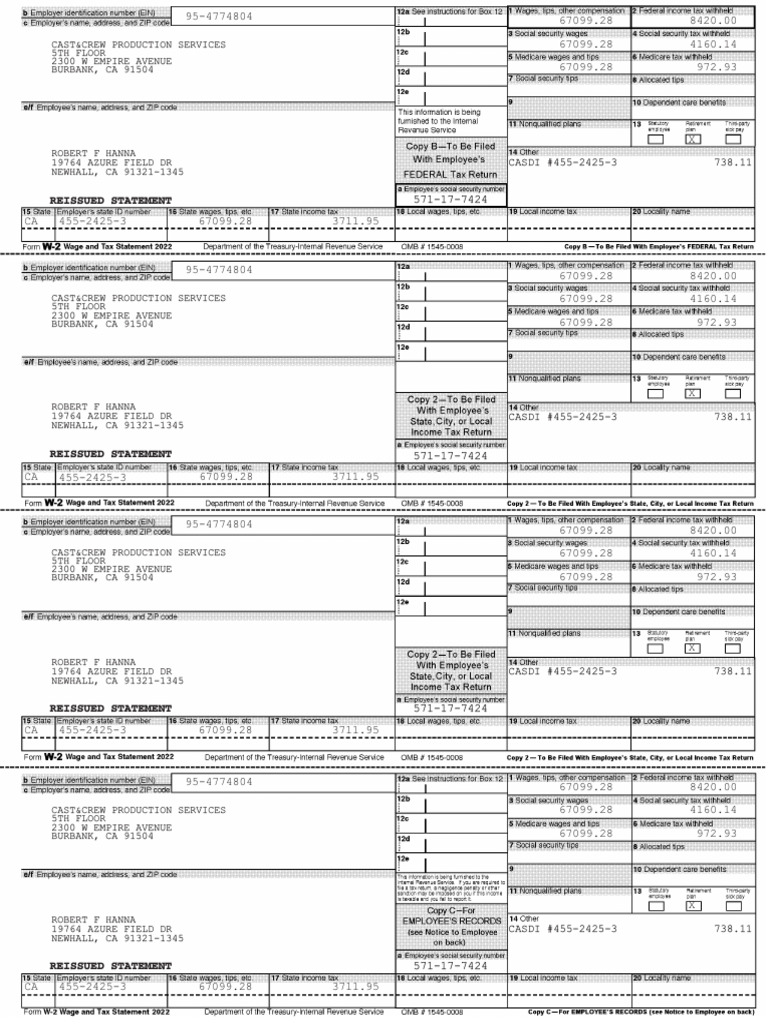 Reissued Statement | PDF