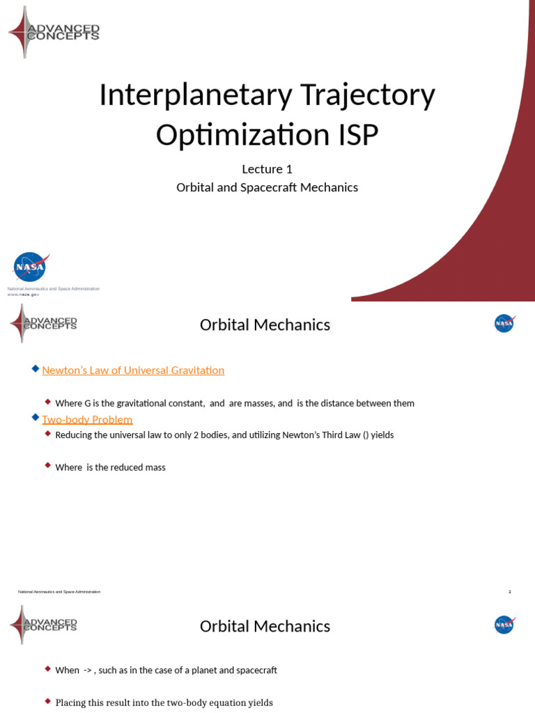 Interplanetary Trajectory Optimization 1 - Spacecraft and Orbital ...