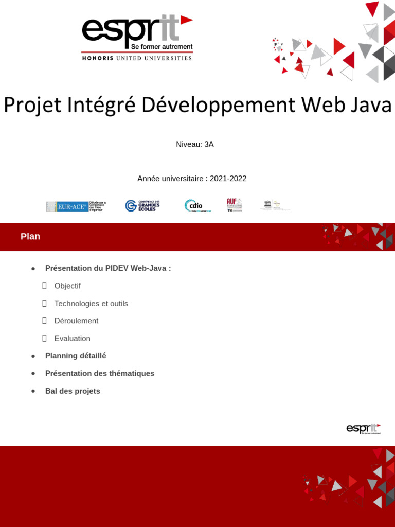 Prã©sentation Pidev 3A-S22022 | PDF | Java (Langage de programmation ...