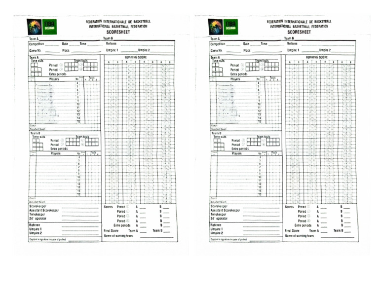 scoresheet | PDF
