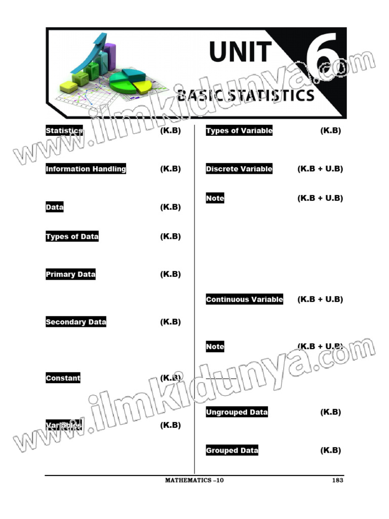 10th Class Maths Notes 2024 Ch 6 | PDF | Mean | Arithmetic Mean