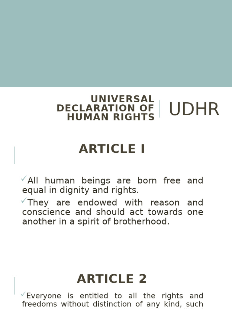Universal Declaration of Human Rights | PDF | Human Rights | Justice