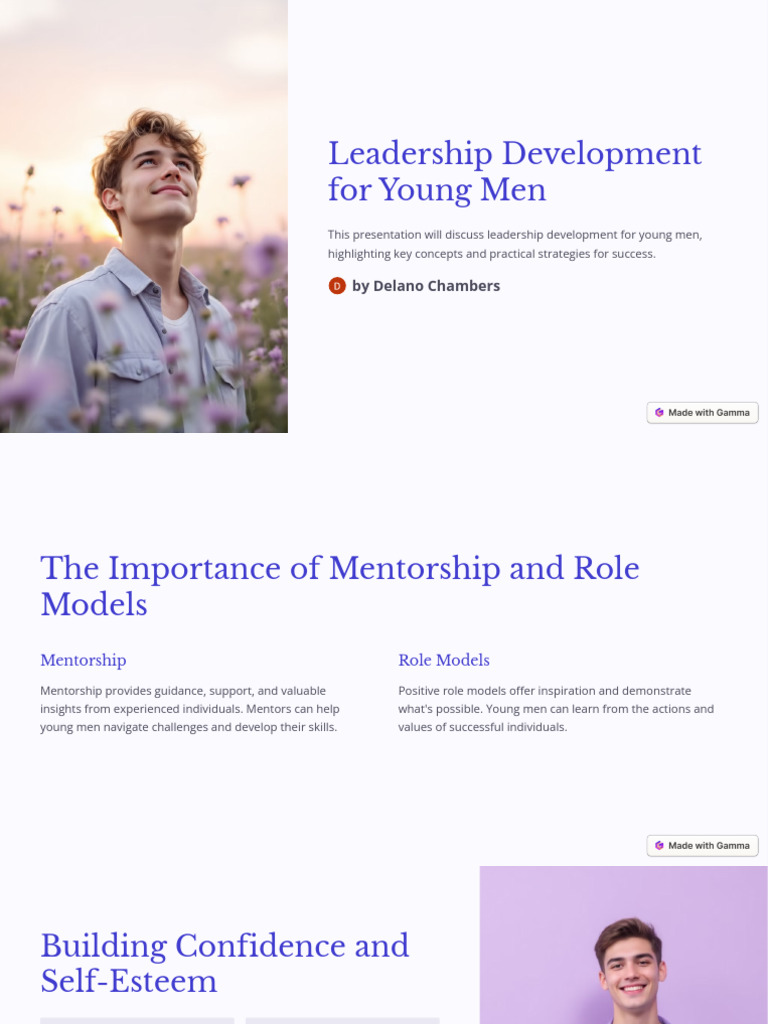 Leadership Development Strategies for Young Men | PDF | Mentorship ...