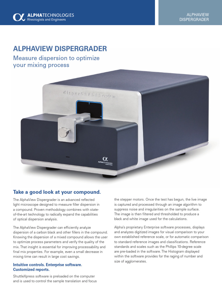AlphaView Dispergrader Overview | PDF | Software | Optics