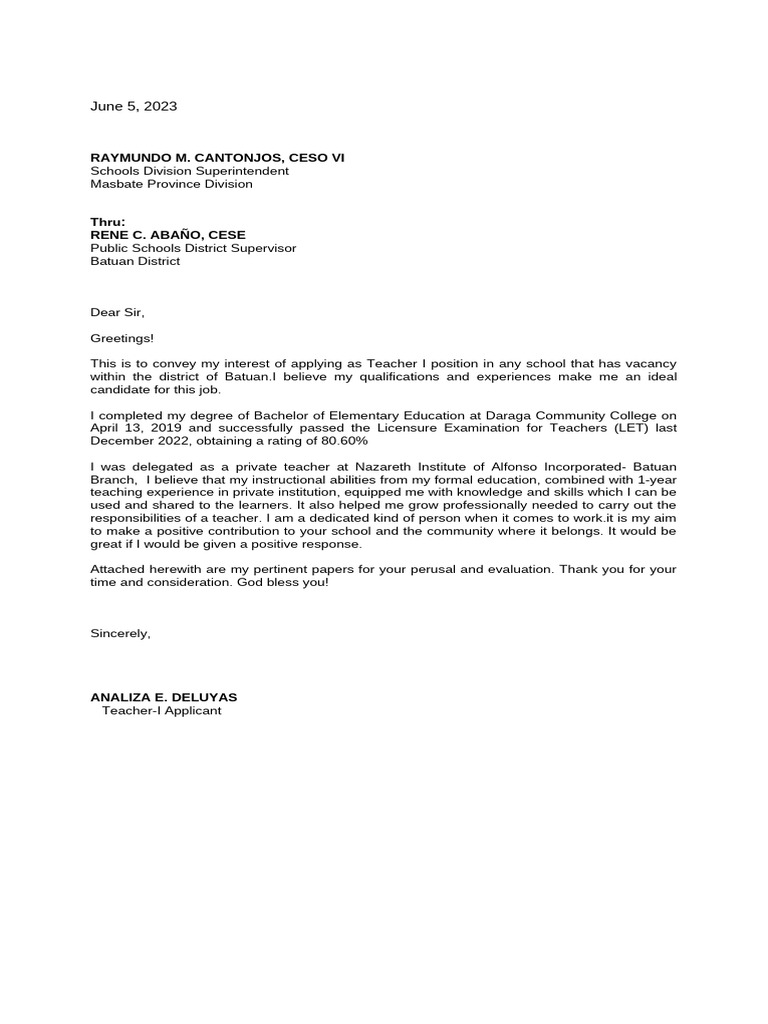 Letter of Intent - Ranking | PDF