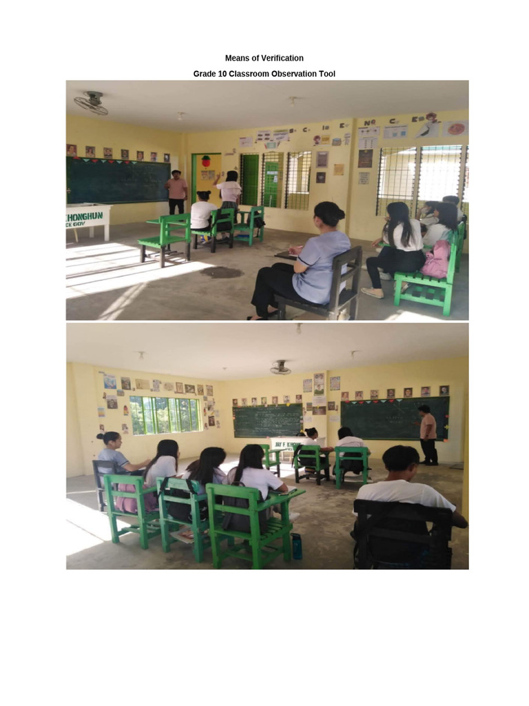Grade 10 Classroom Observation Tool | PDF