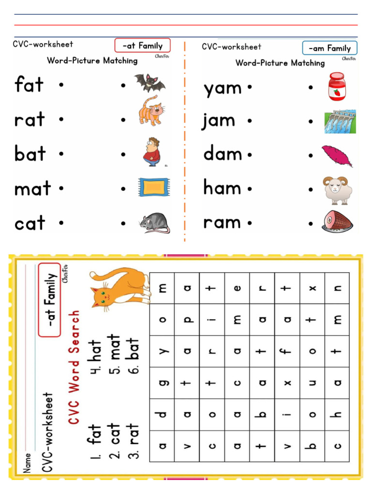 CVC Worksheets | PDF